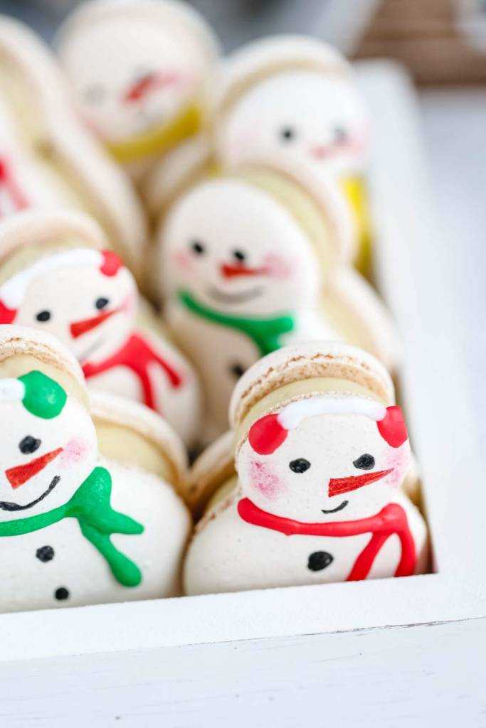 Snowman Macarons - Everything Marina